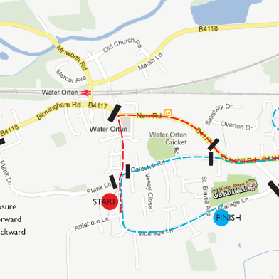 map – Water Orton Carnival